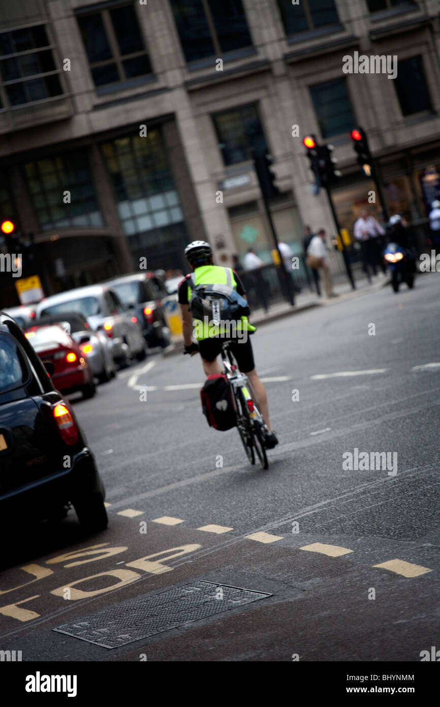 cyclist in city Stock Photo - Alamy