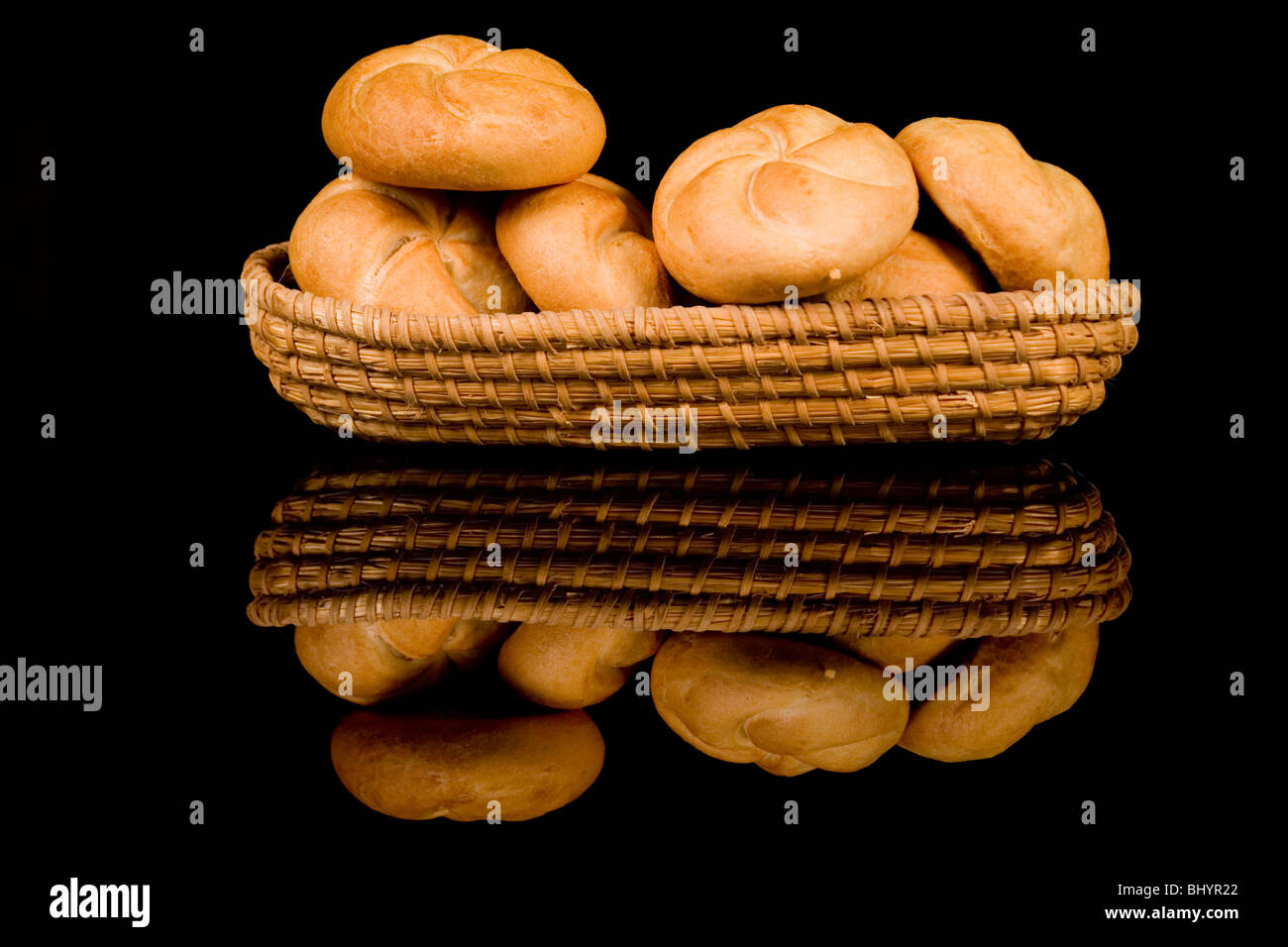 breadbasket with buns Stock Photo - Alamy