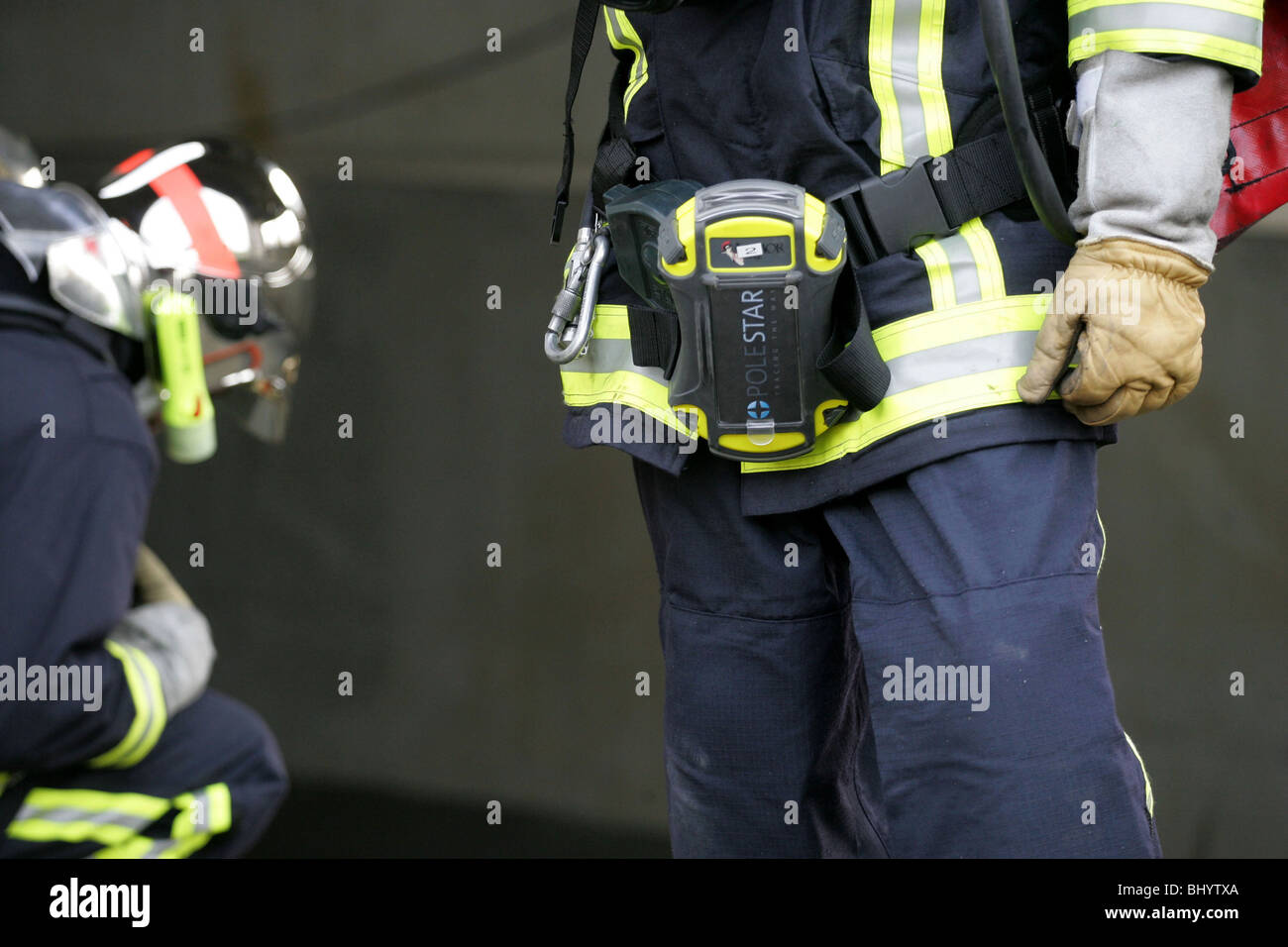 Firemen, firefighters : geolocation device Stock Photo - Alamy
