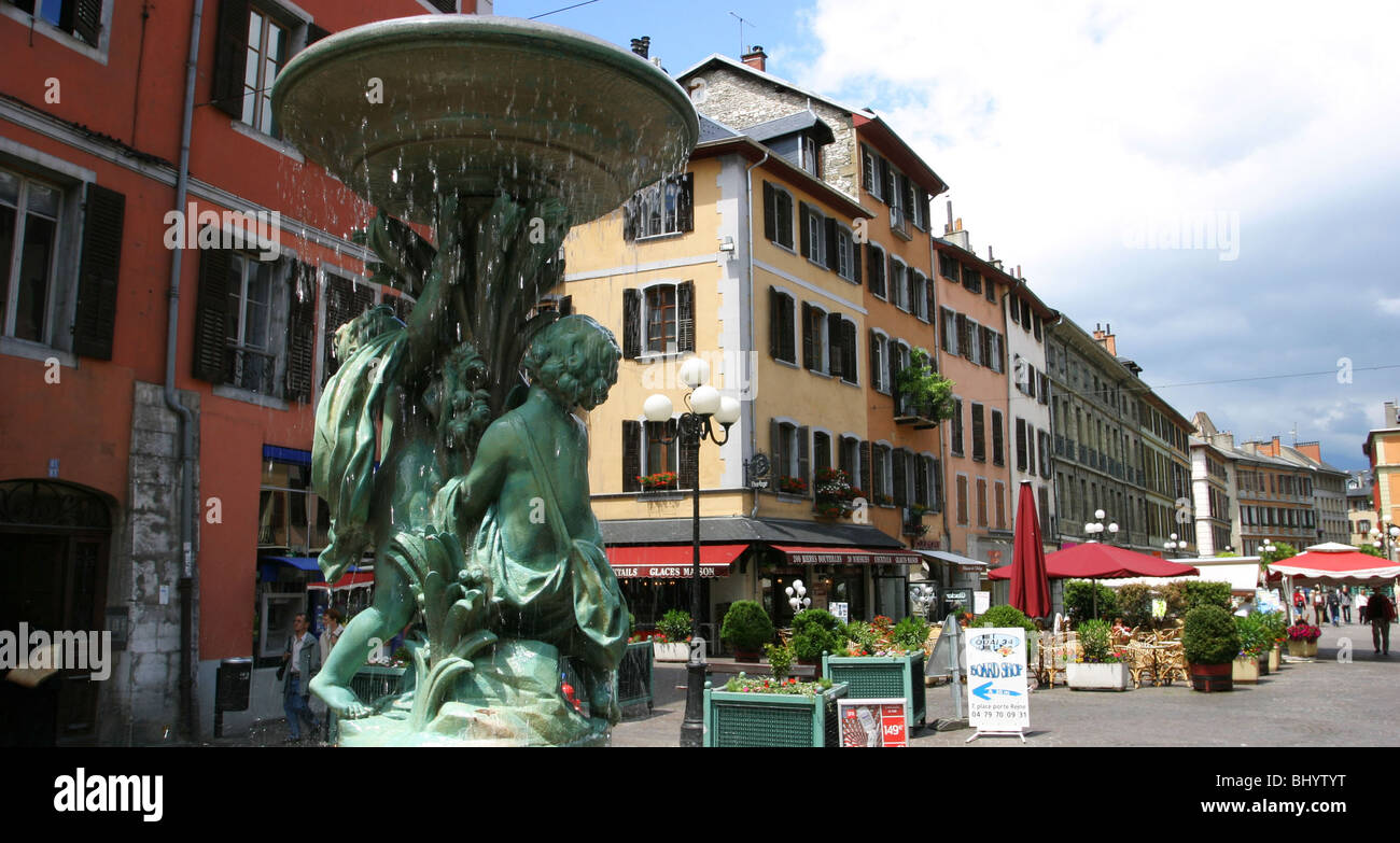 Chambéry (73) : "Place Saint Léger" square Stock Photo - Alamy