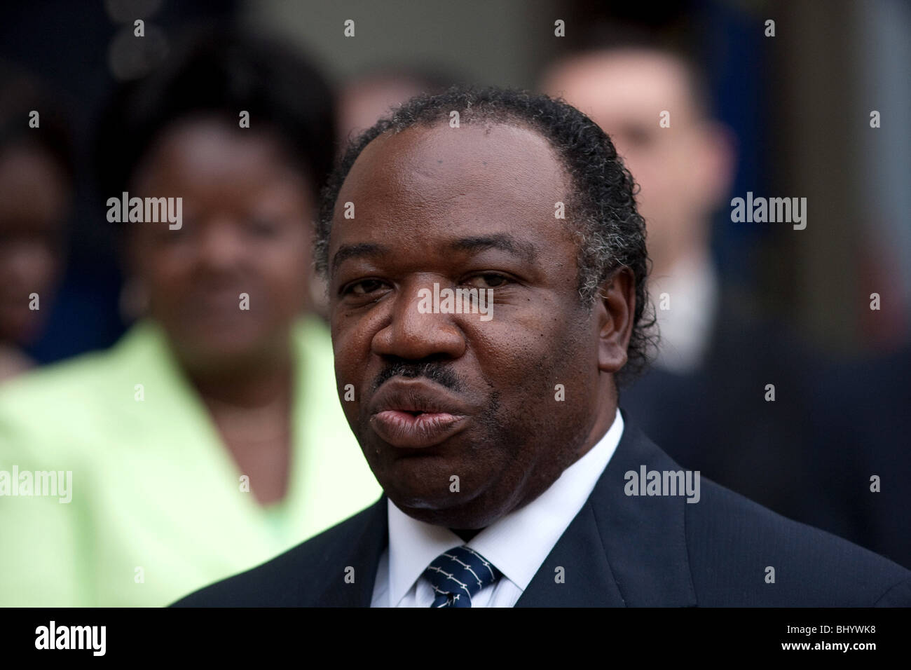 Paris (75) : Ali-Ben Bongo Ondimba, President of Gabon, at the Elysée Palace (2009/11/20 Stock ...