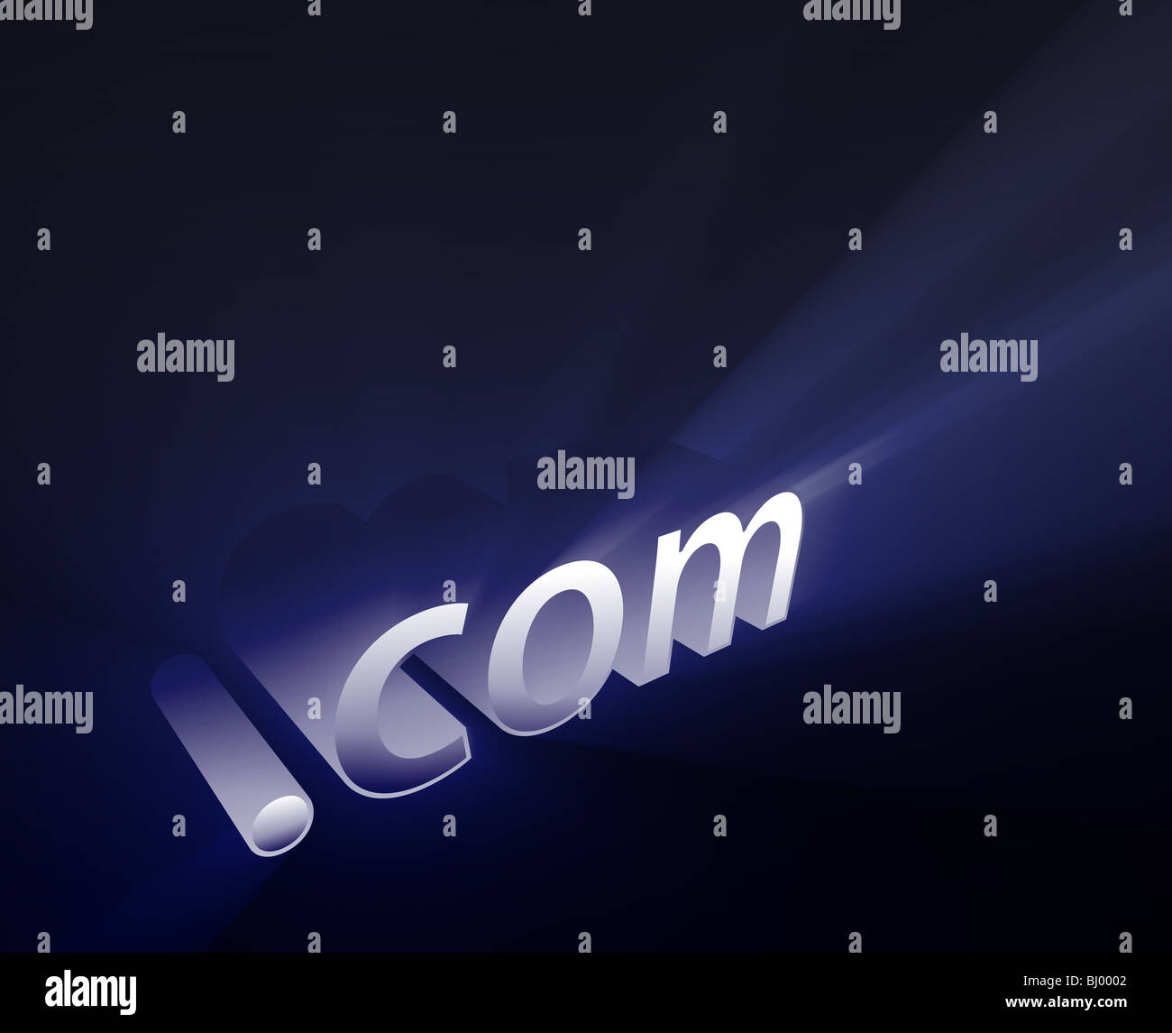 Dot com internet word graphic, with glowing light effects Stock Photo ...