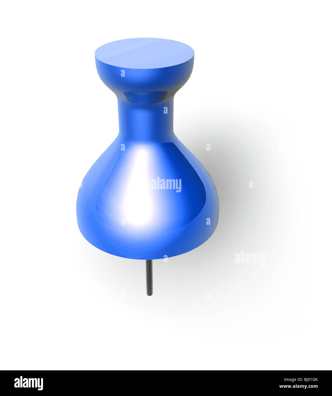 Colorful pushpin isolated on white background illustration Stock Photo ...