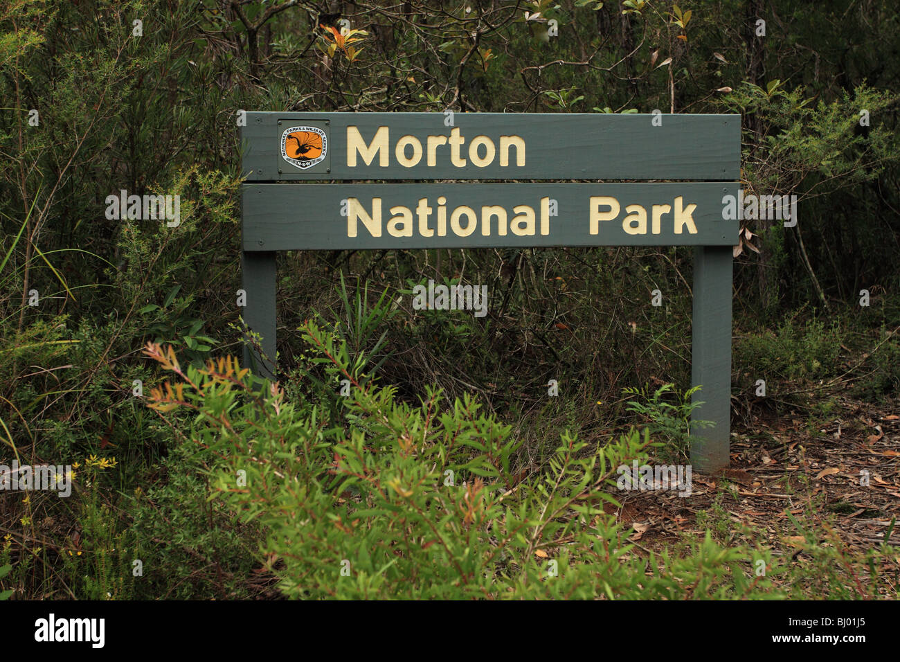 Morton National Park sign, NSW, Australia Stock Photo - Alamy