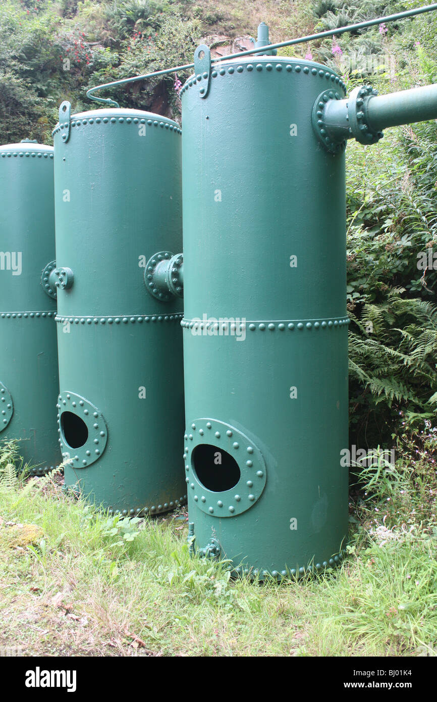 Old Gold mine sheds and pipes Stock Photo - Alamy