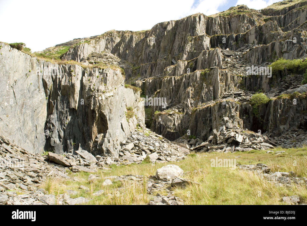 Old slate quarry in the Cwmystradllyn valley ,North Wales,United ...