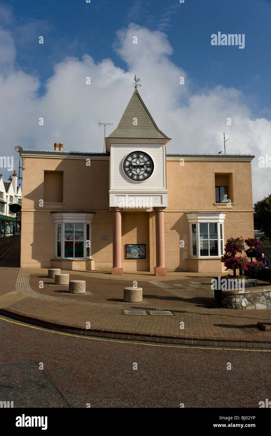 Clock Tower in Holyhead Anglesey, North Wales Stock Photo - Alamy