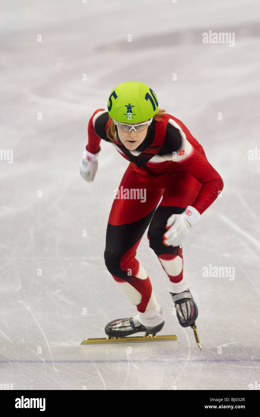 Jessica Gregg (CAN) competing in the Short Track Speed Skating Women's ...