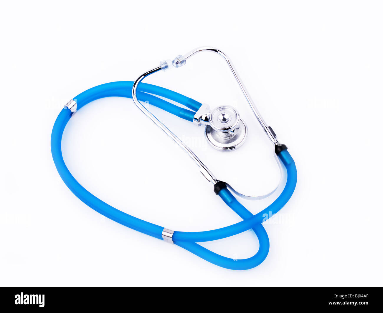 Blue stethoscope on white background Stock Photo - Alamy