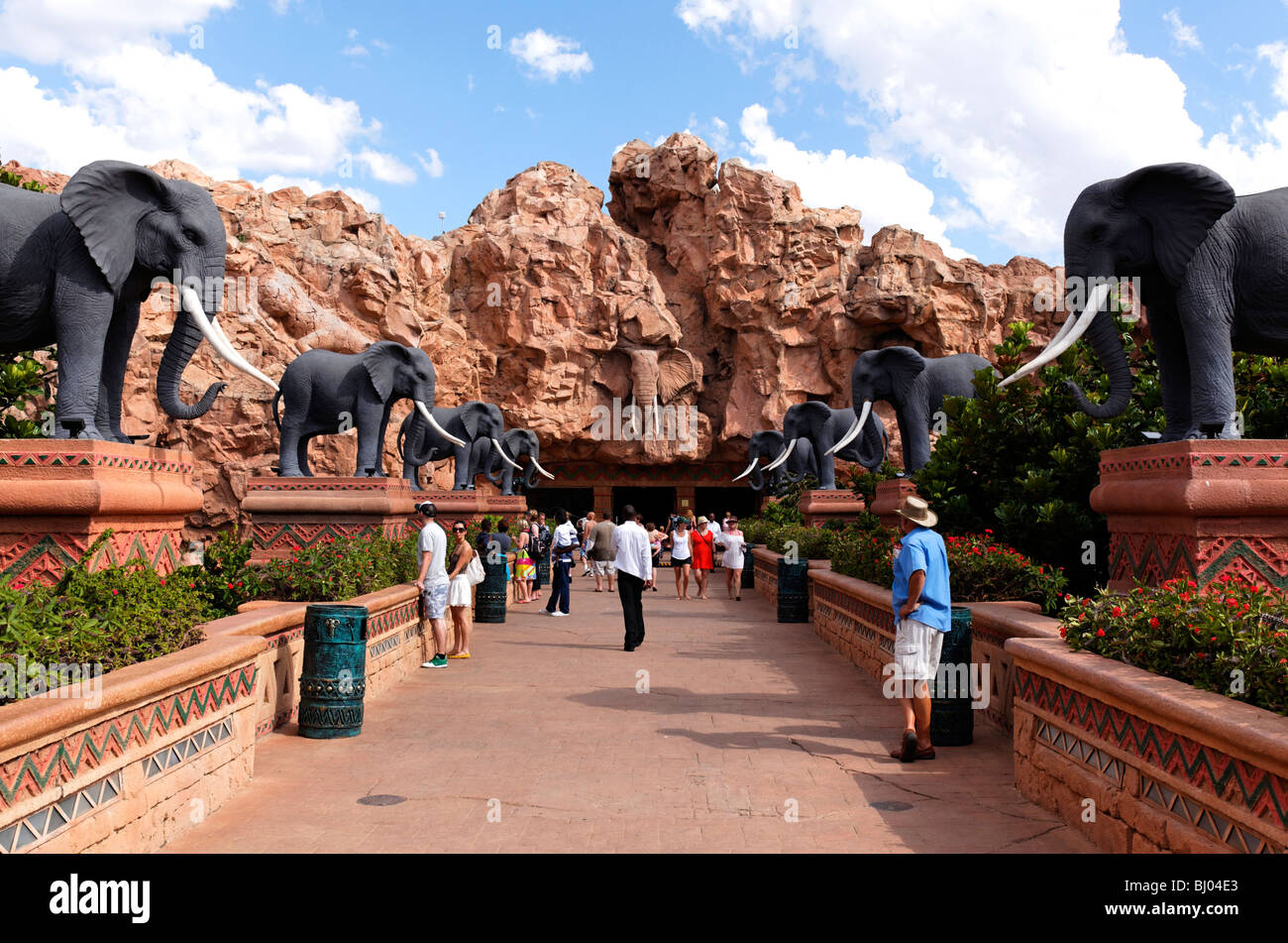 Elephant figures Lost City Suncity Northwest Province South Africa ...