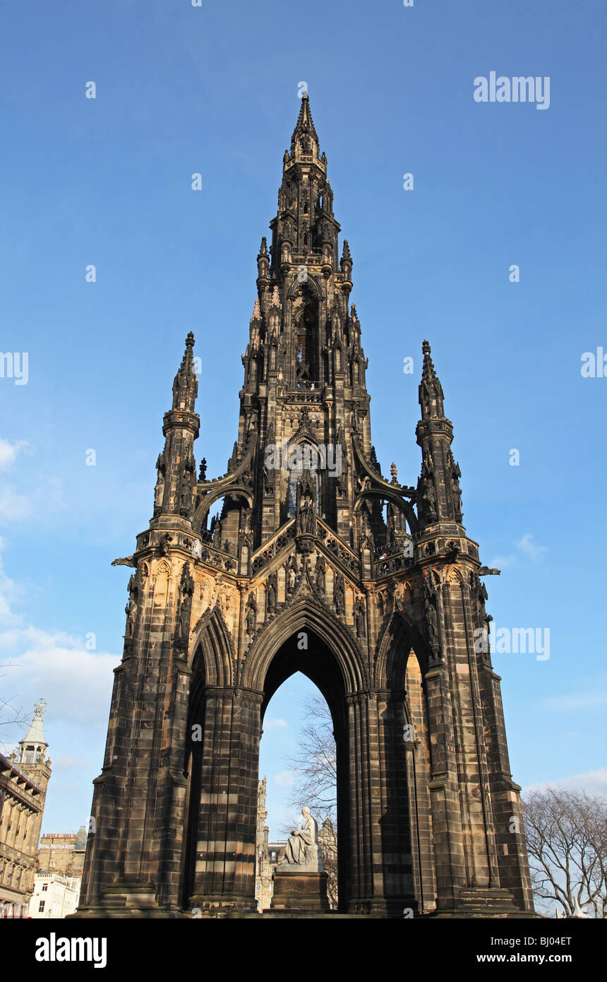 The Scott Monument on Princes Street in of Edinburgh Stock Photo - Alamy