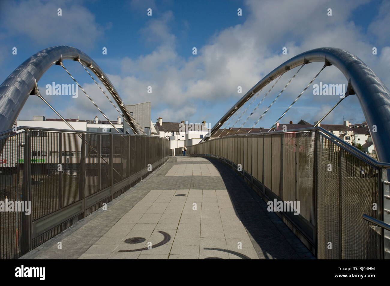 Celtic Gateway bridge connecting the town to the port in Holyhead ...