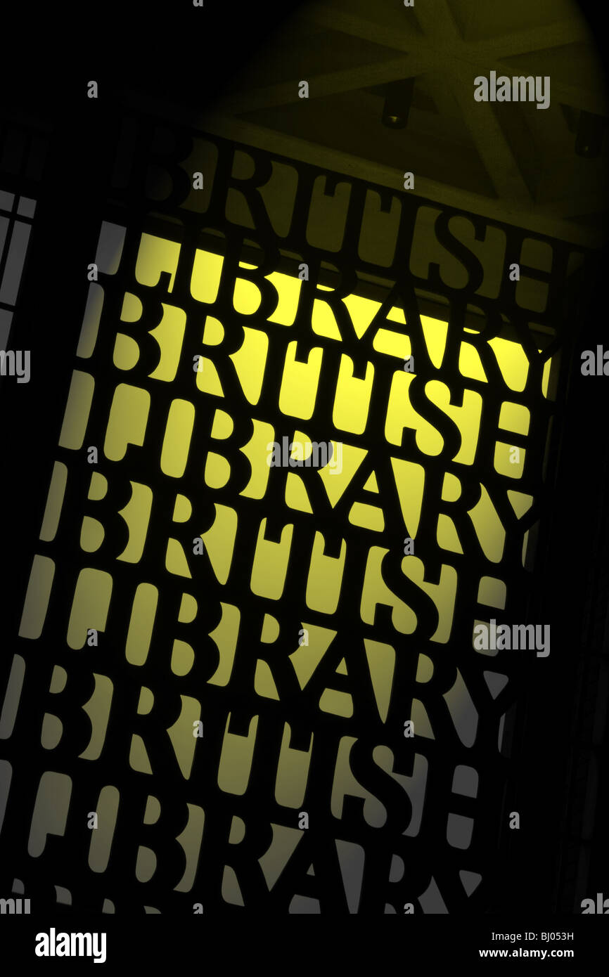 The British Library London UK entrance gate Stock Photo - Alamy