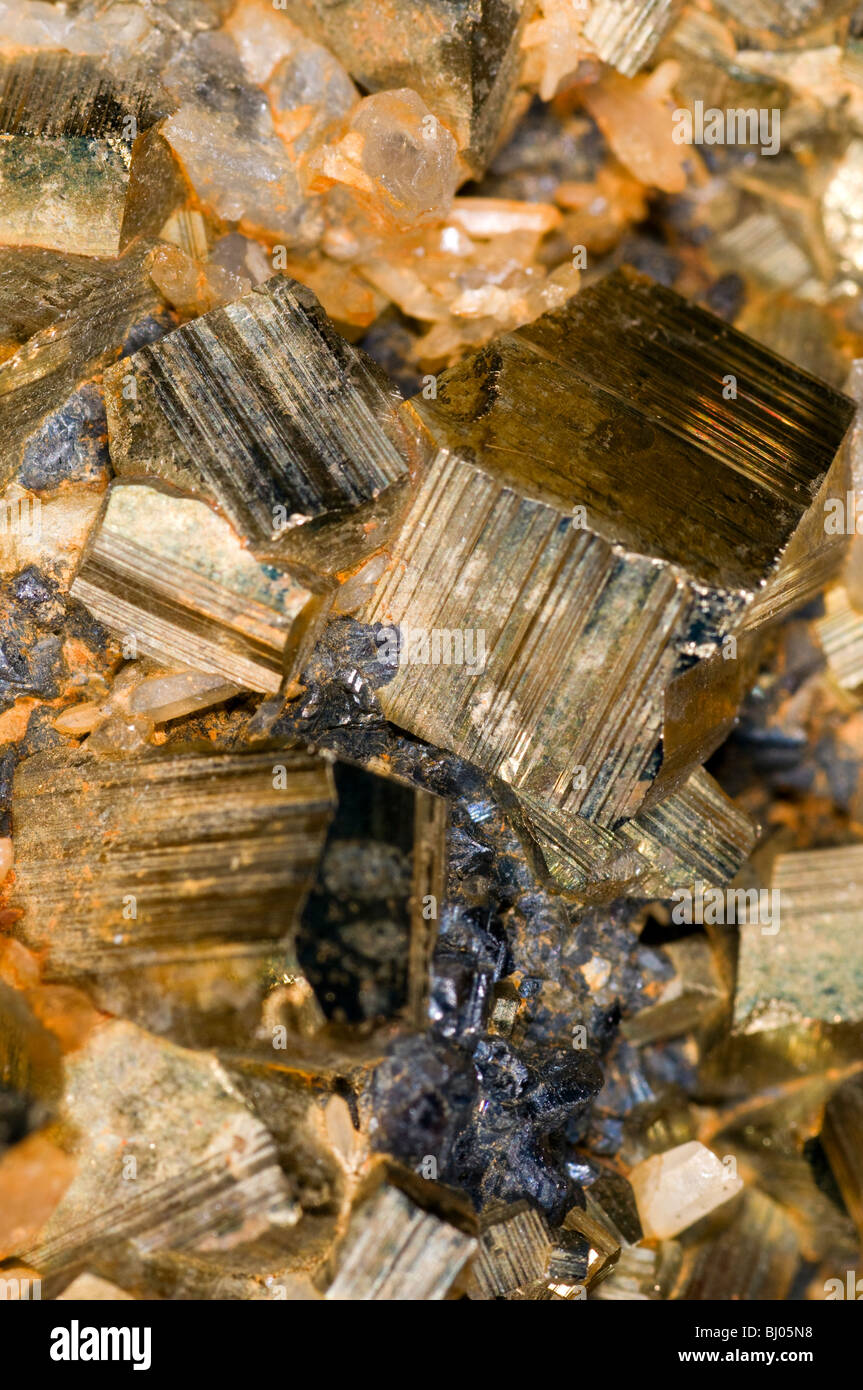 Iron pyrites crystals, known as 'fool's gold' Stock Photo - Alamy