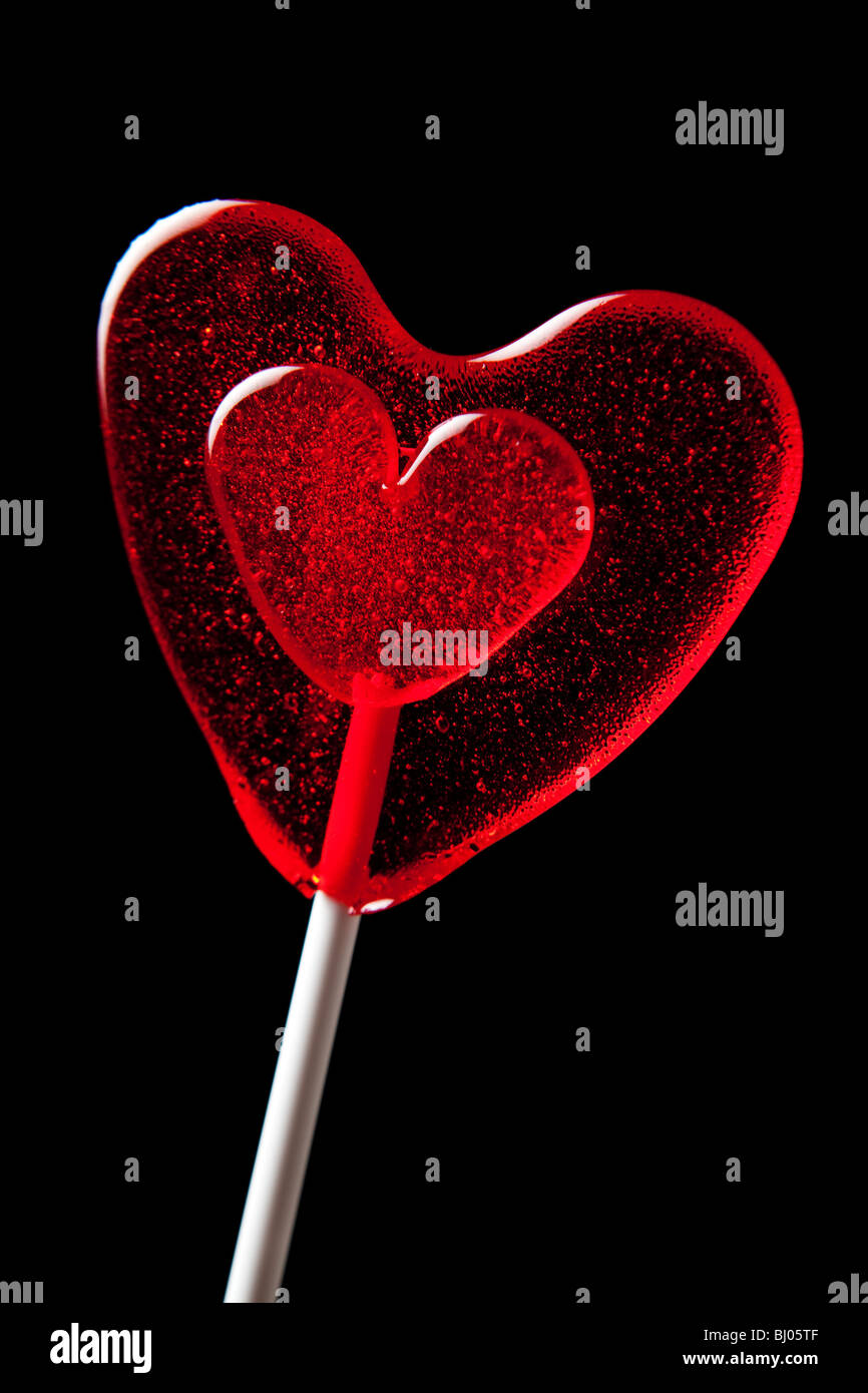 Heart shape lollipop Stock Photo - Alamy