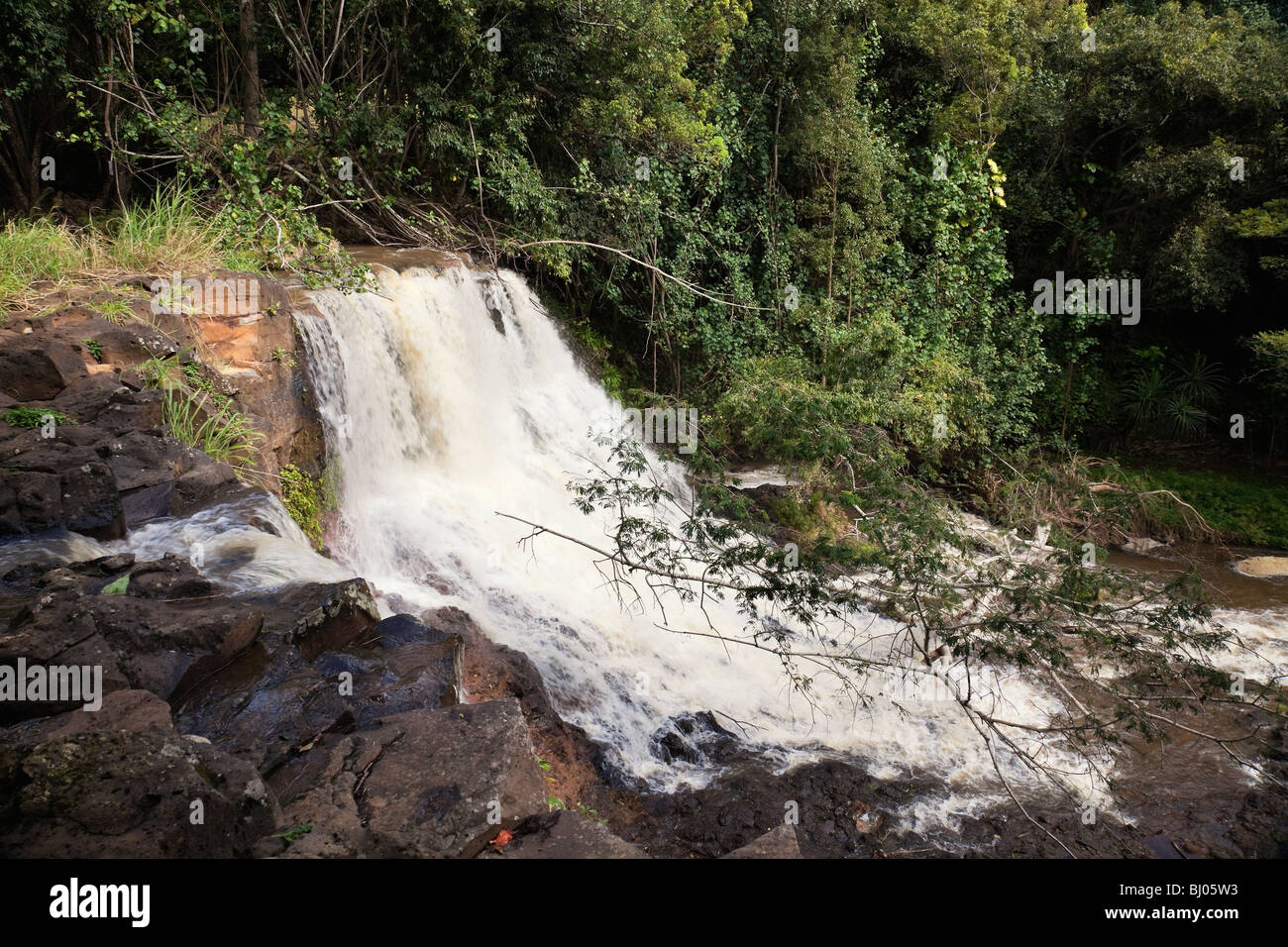 Ho'opi'i Falls on Kauai, Hawaii Stock Photo - Alamy
