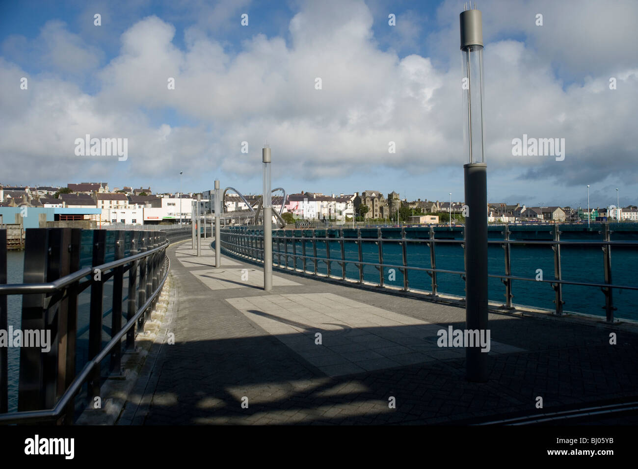 Celtic Gateway bridge connecting the town to the port in Holyhead ...