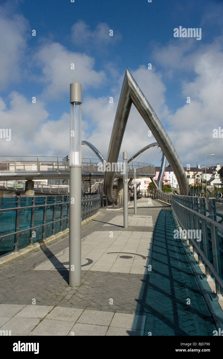 Celtic Gateway bridge connecting the town to the port in Holyhead ...
