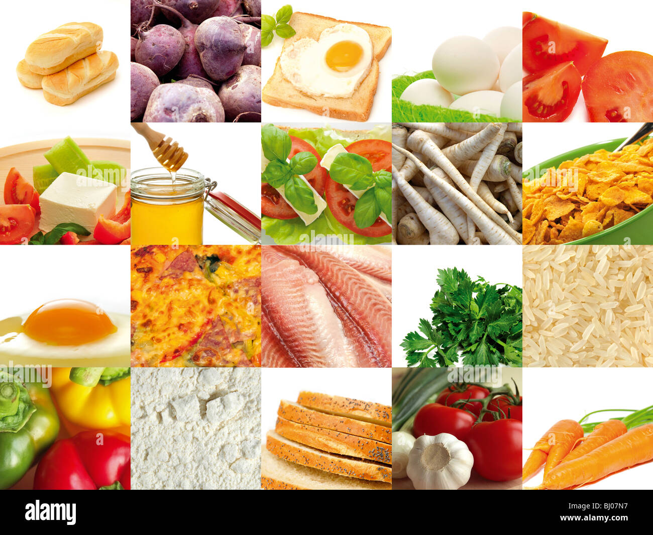 Composition of different food Stock Photo - Alamy