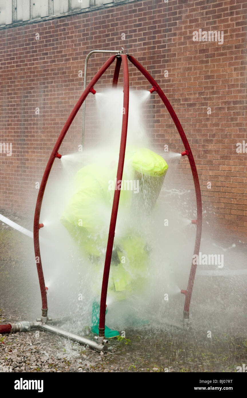 Fire decontamination shower hi-res stock photography and images - Alamy