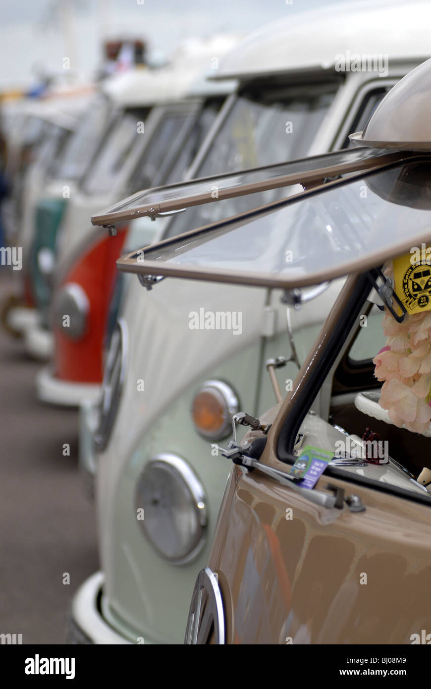 VW Camper Vans at the Brighton Breeze VW Van Rally Stock Photo - Alamy