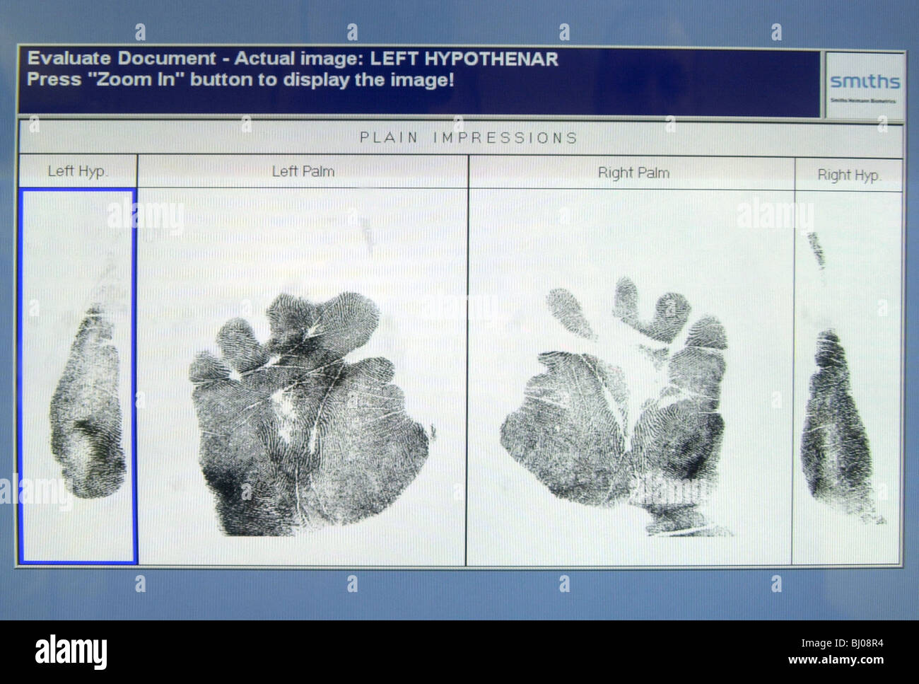 Palmprint evidence hi-res stock photography and images - Alamy