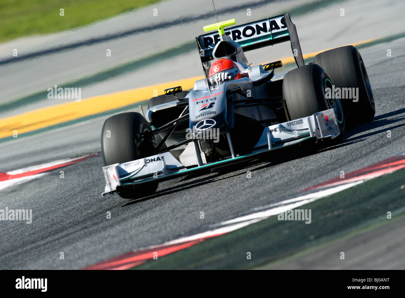 Michael Schumacher (GER) in the Mercedes MGP W01 racecar during Formula ...