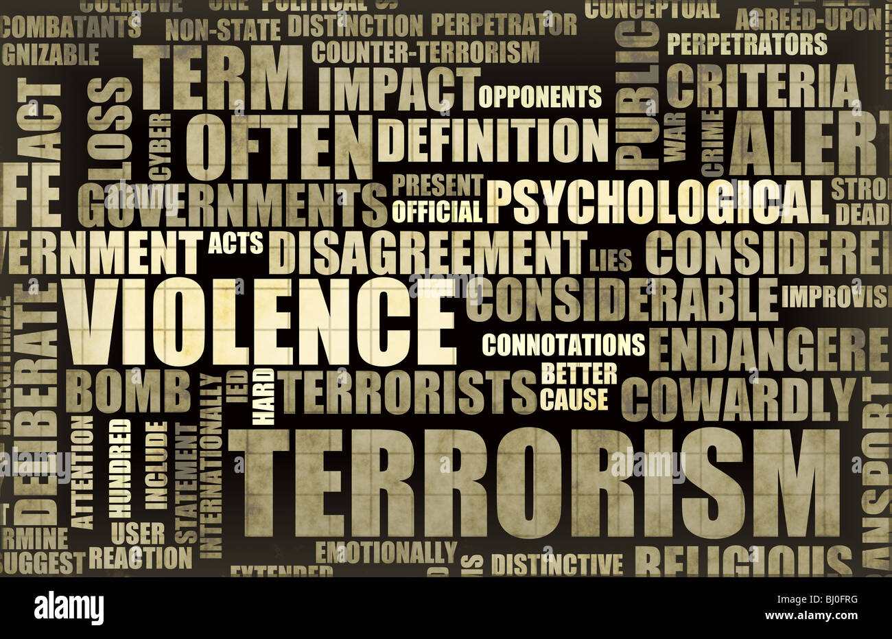 Terrorism in the News Headline Newspaper Art Stock Photo - Alamy