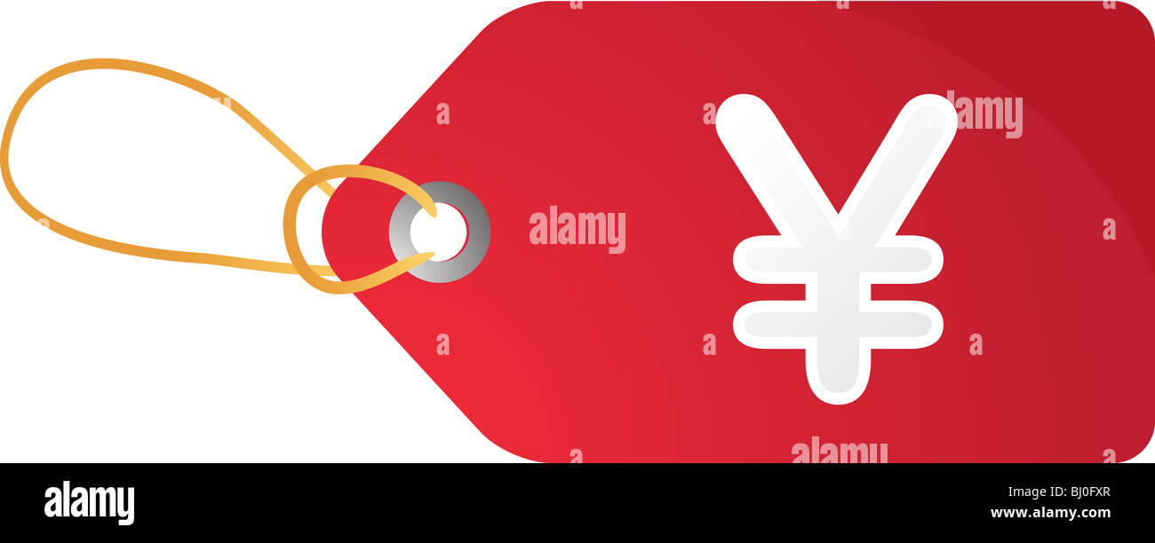 Sales tag label illustration with Yen symbol Stock Photo - Alamy