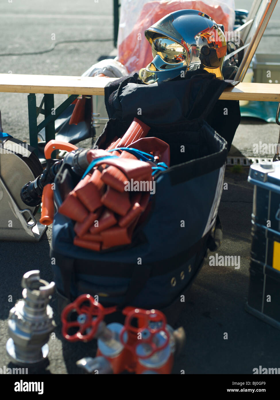 Fire fighting equipment in La Rochelle France Stock Photo - Alamy