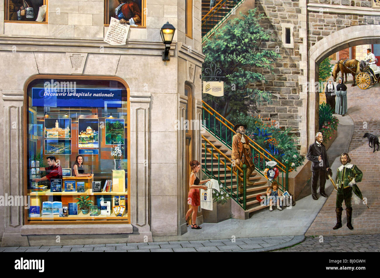 Quebec city drawing hi-res stock photography and images - Alamy