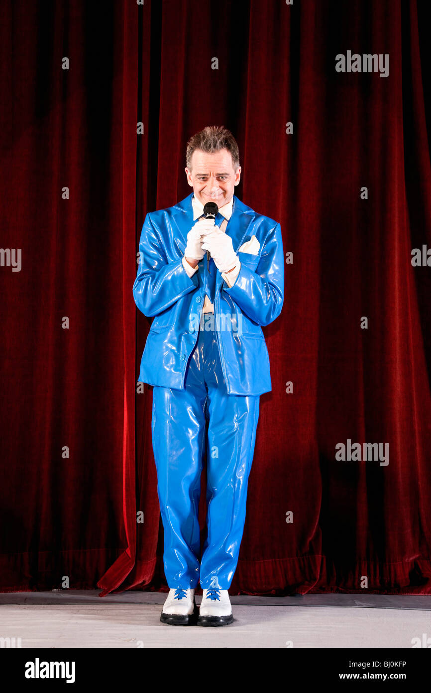 Blue curtain beyond hi-res stock photography and images - Alamy