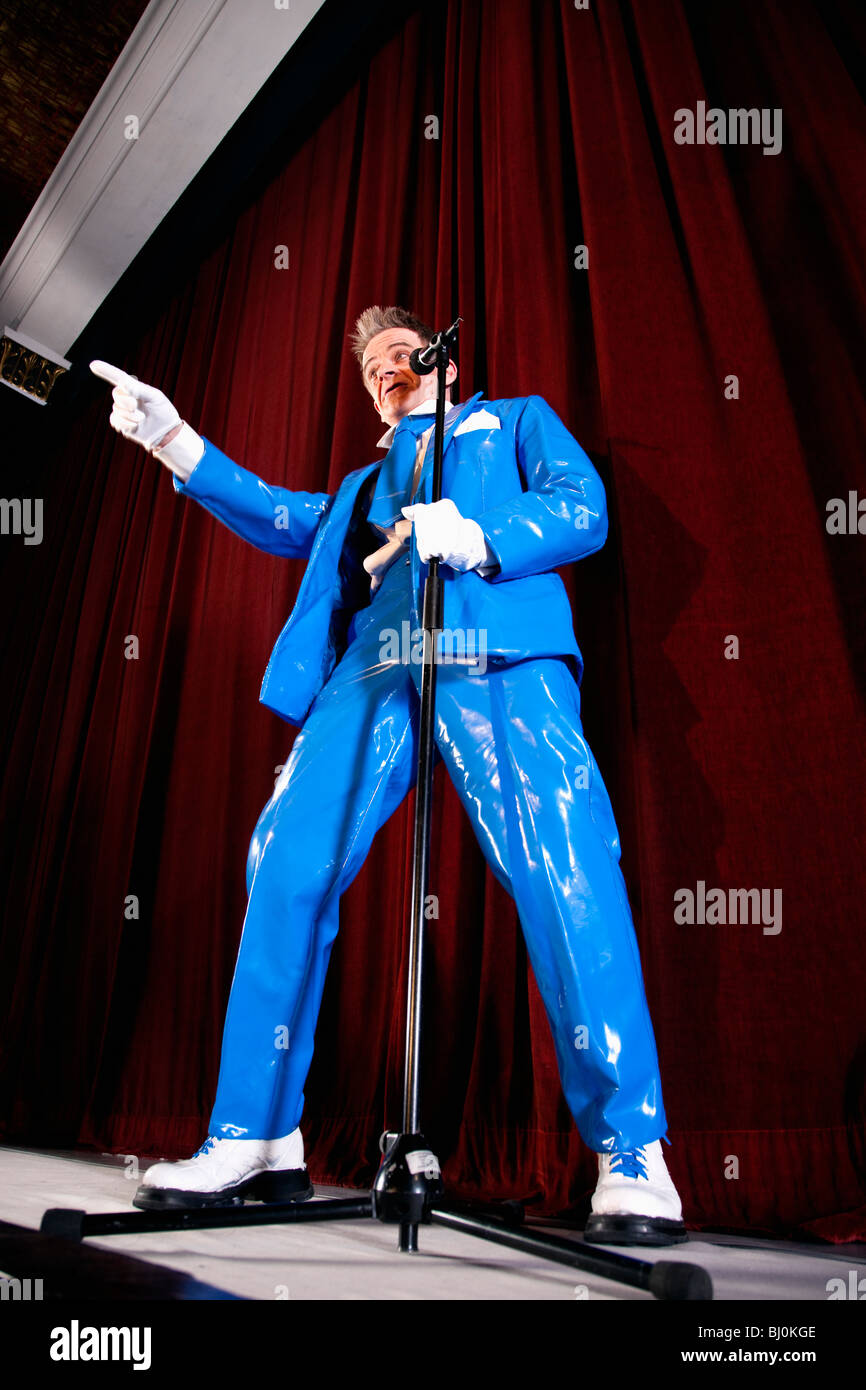comedian performing on stage Stock Photo - Alamy