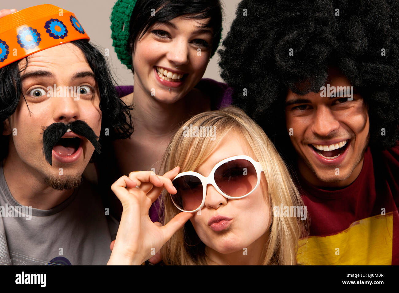 portrait of four friends Stock Photo - Alamy