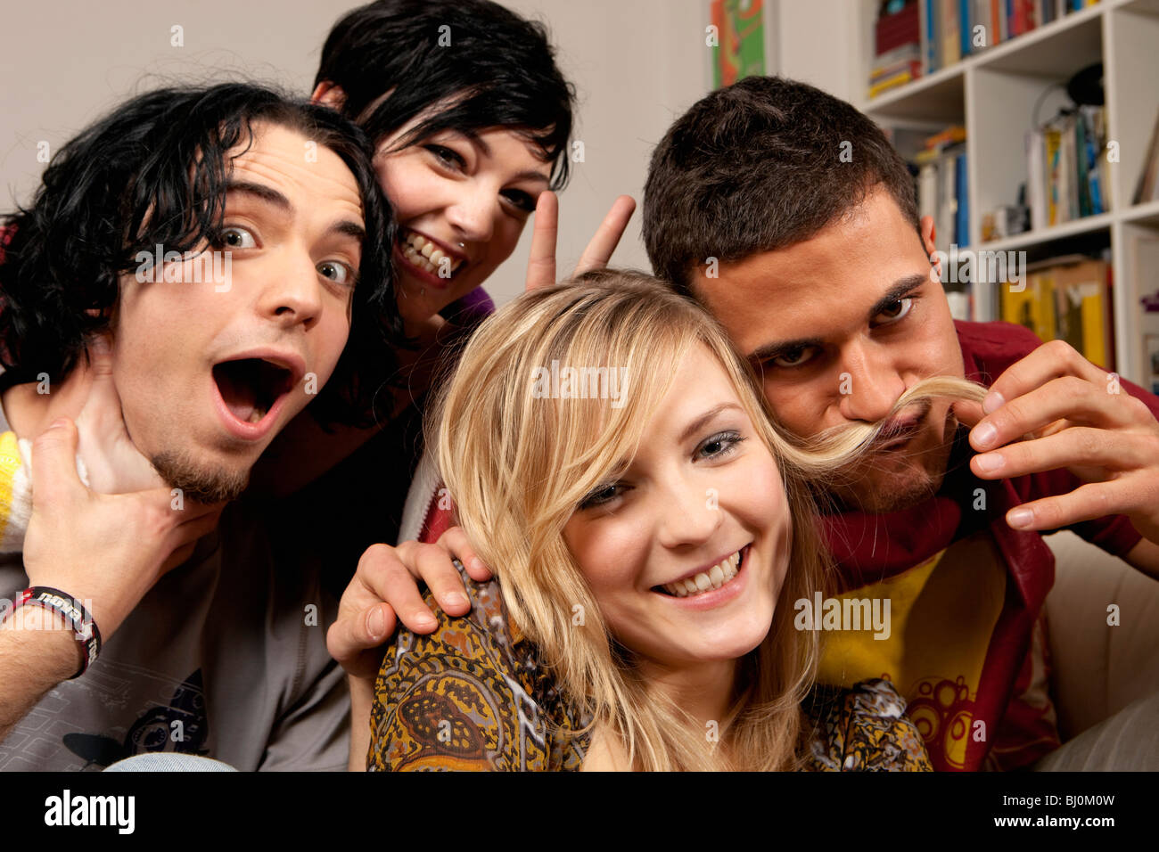 portrait of four friends Stock Photo - Alamy