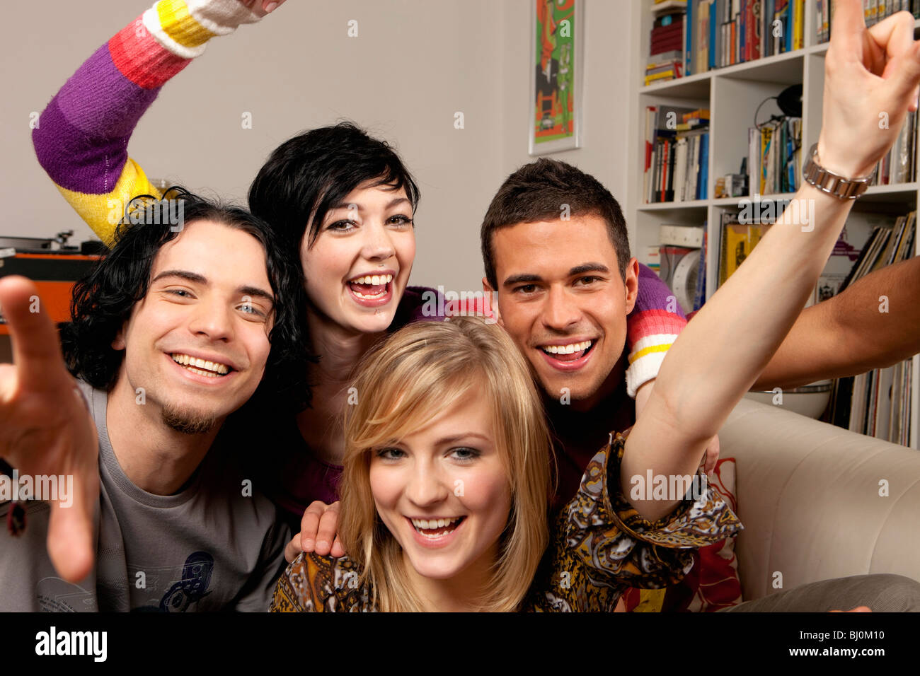portrait of four friends Stock Photo - Alamy