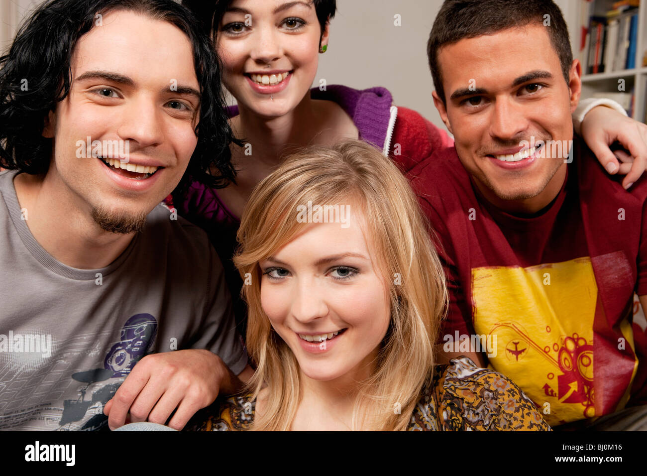 portrait of four friends Stock Photo - Alamy