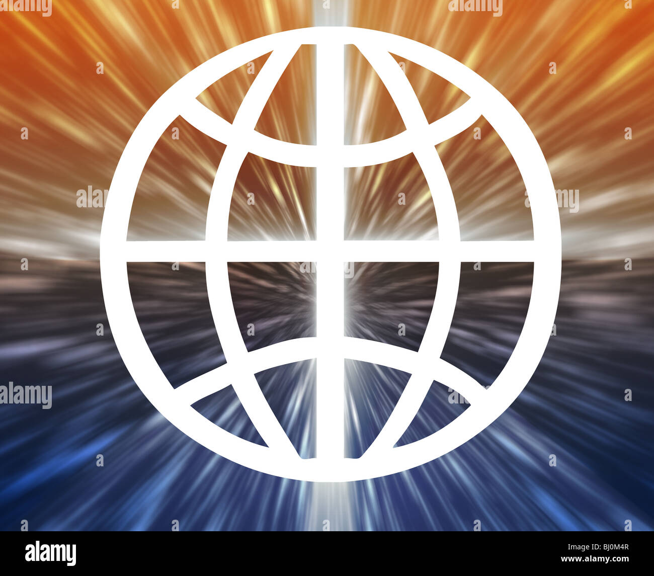 Globe international symbol illustration, glowing bright style Stock ...