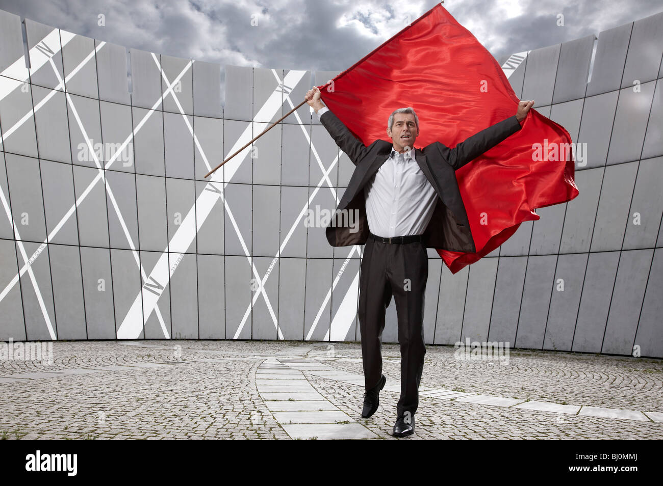 Horizontal red flag hi-res stock photography and images - Alamy