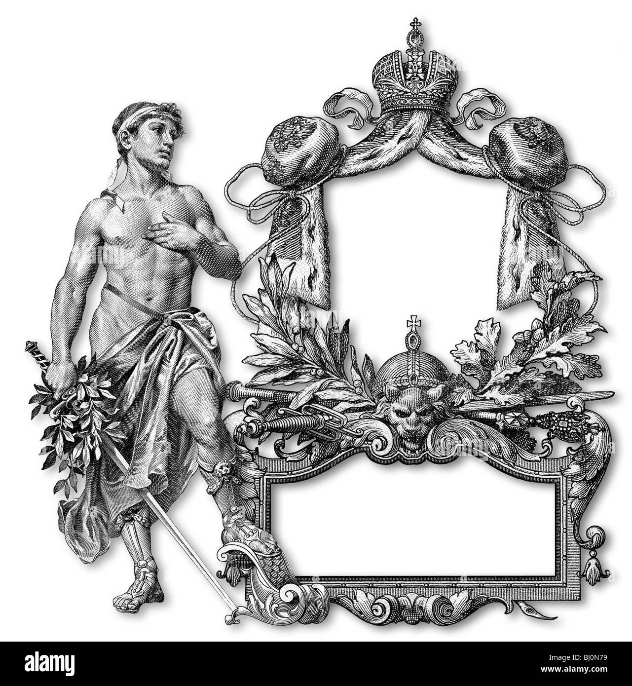 Old Victorian Frame And Let Man Stock Photo - Alamy