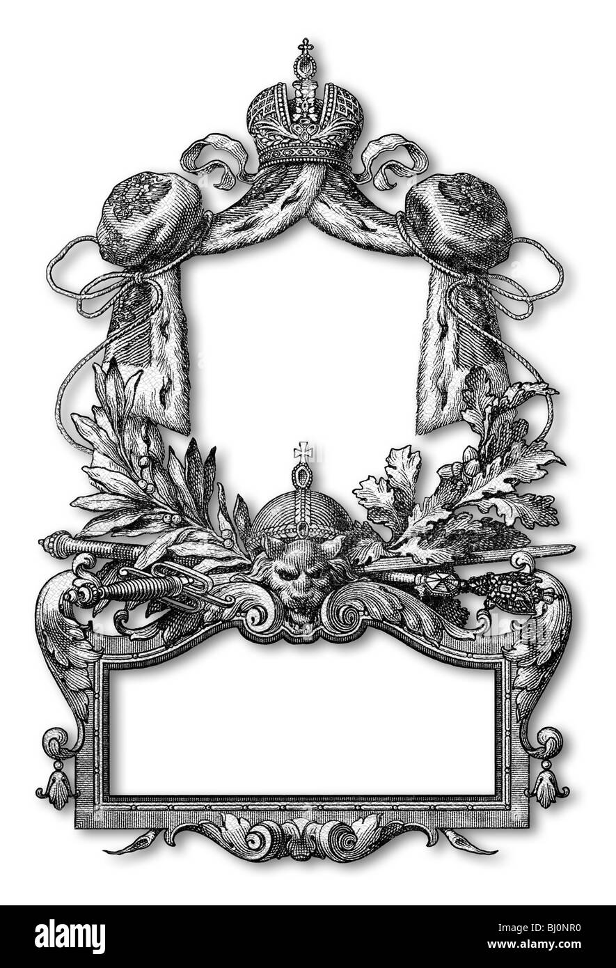 Old Victorian Frame on a white background Stock Photo - Alamy