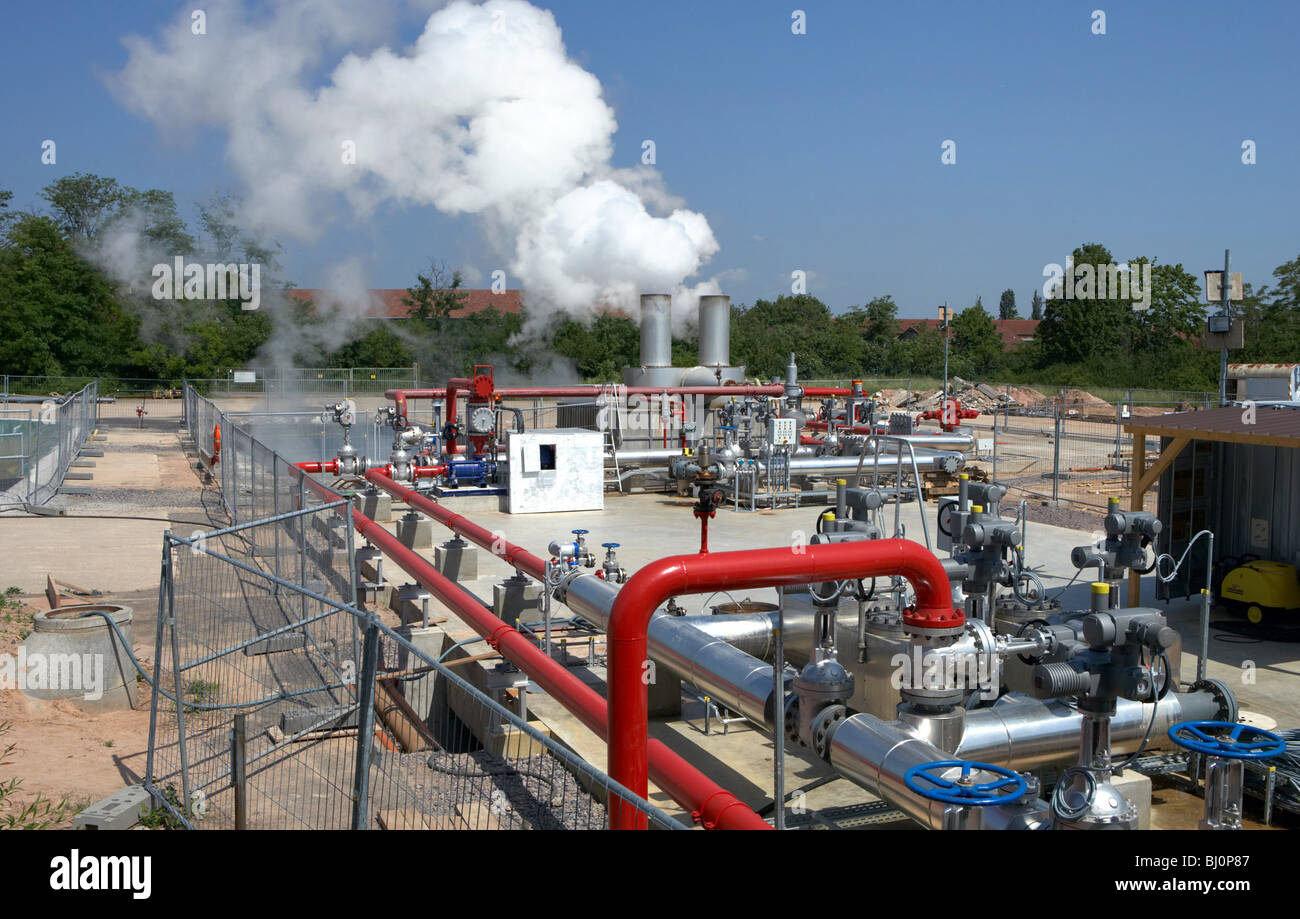Geothermal plant of the geo x GmbH, Landau, Germany Stock Photo - Alamy
