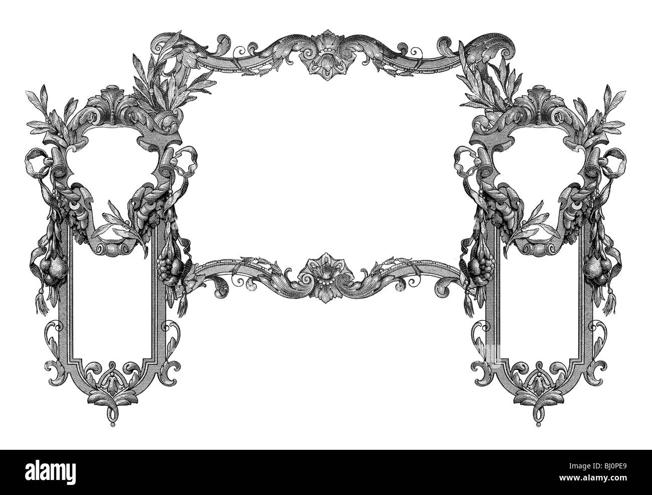 Old Victorian Frame on a White background Stock Photo - Alamy