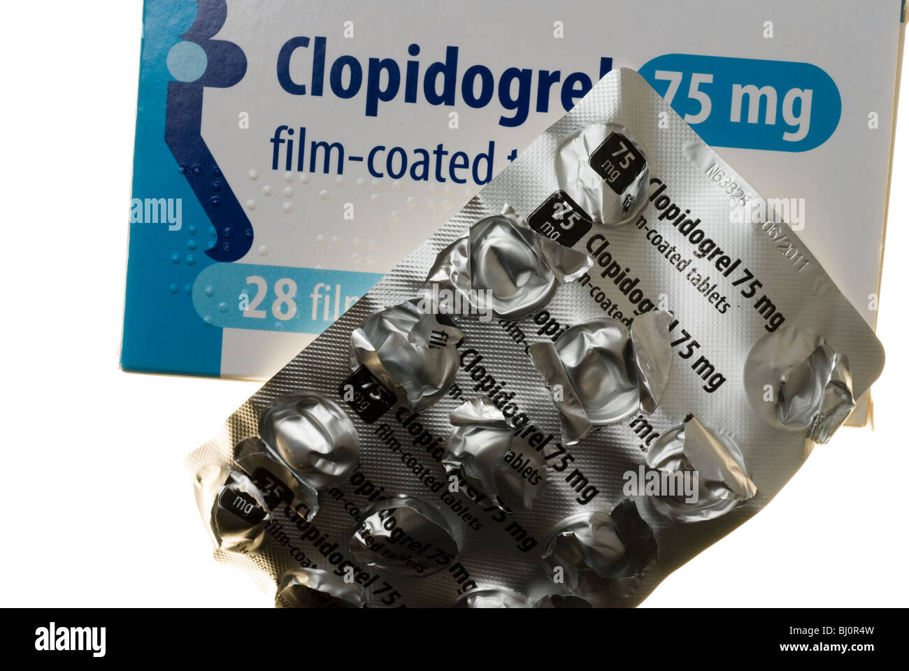 Clopidogrel Hydrochloride 75mg tablets Stock Photo - Alamy