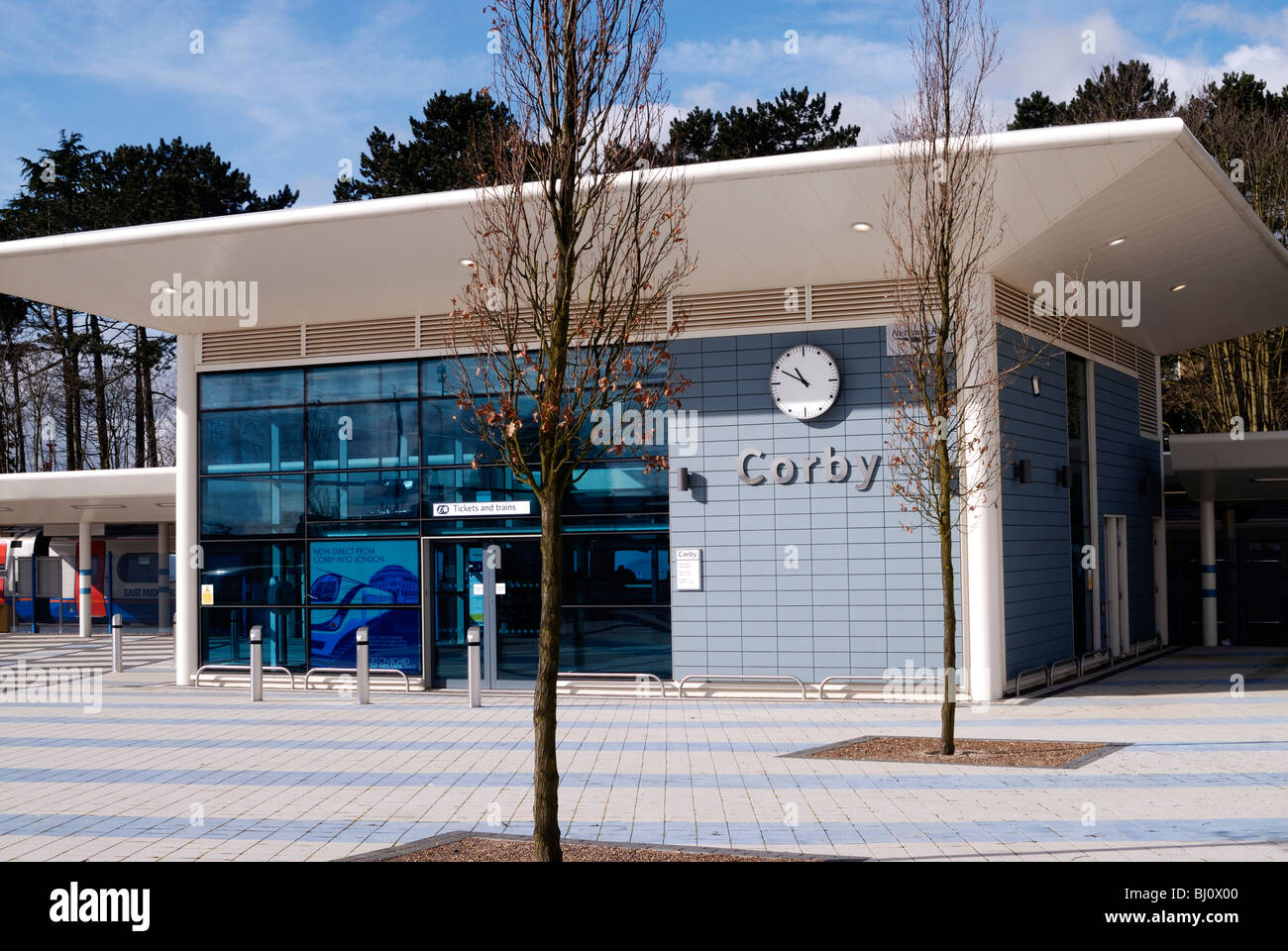 Railway station building at Corby in Northamptonshire Stock Photo - Alamy