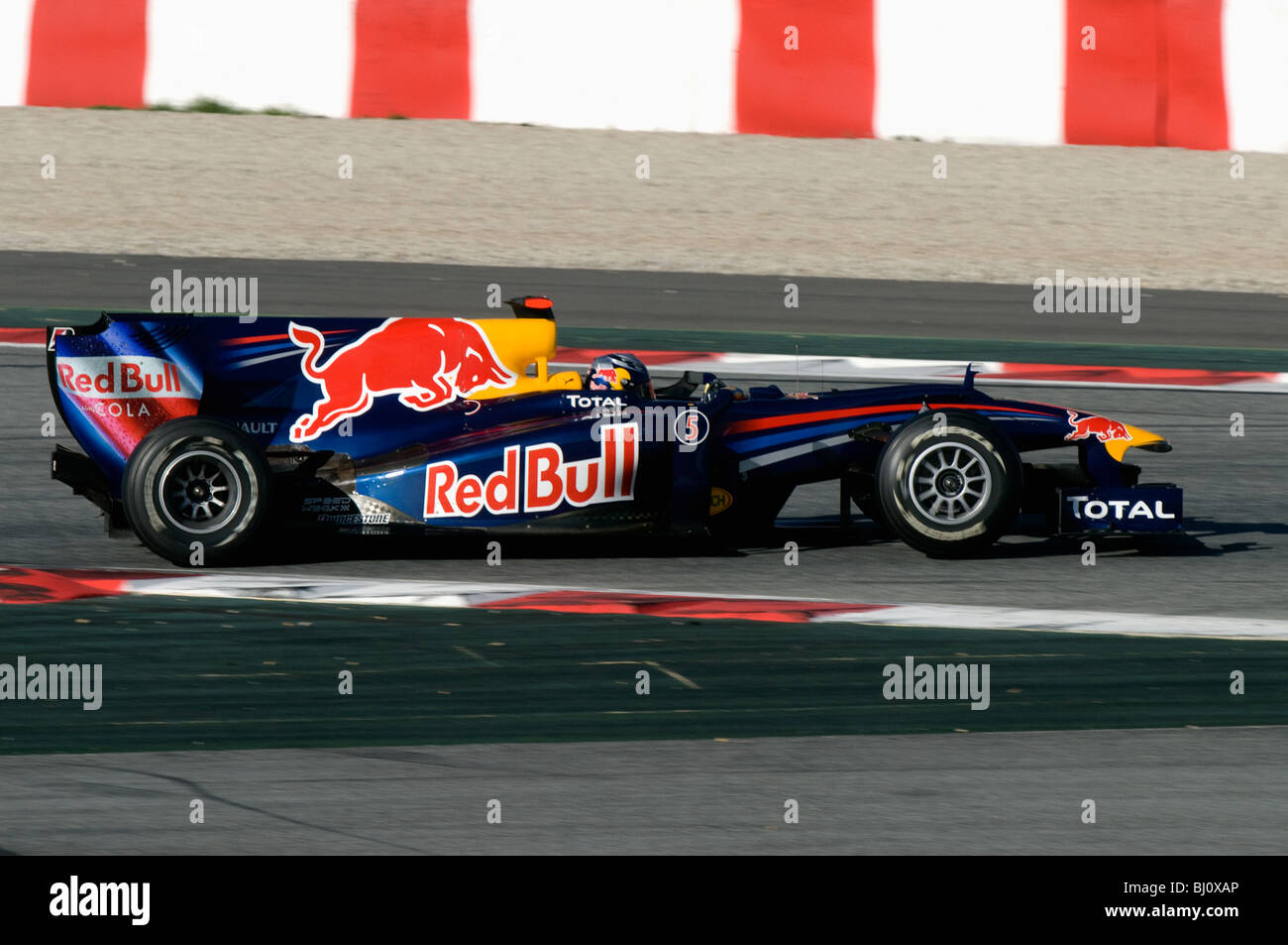 Sebastian Vettel (GER) in the Red Bull Racing RB5 racecar during ...