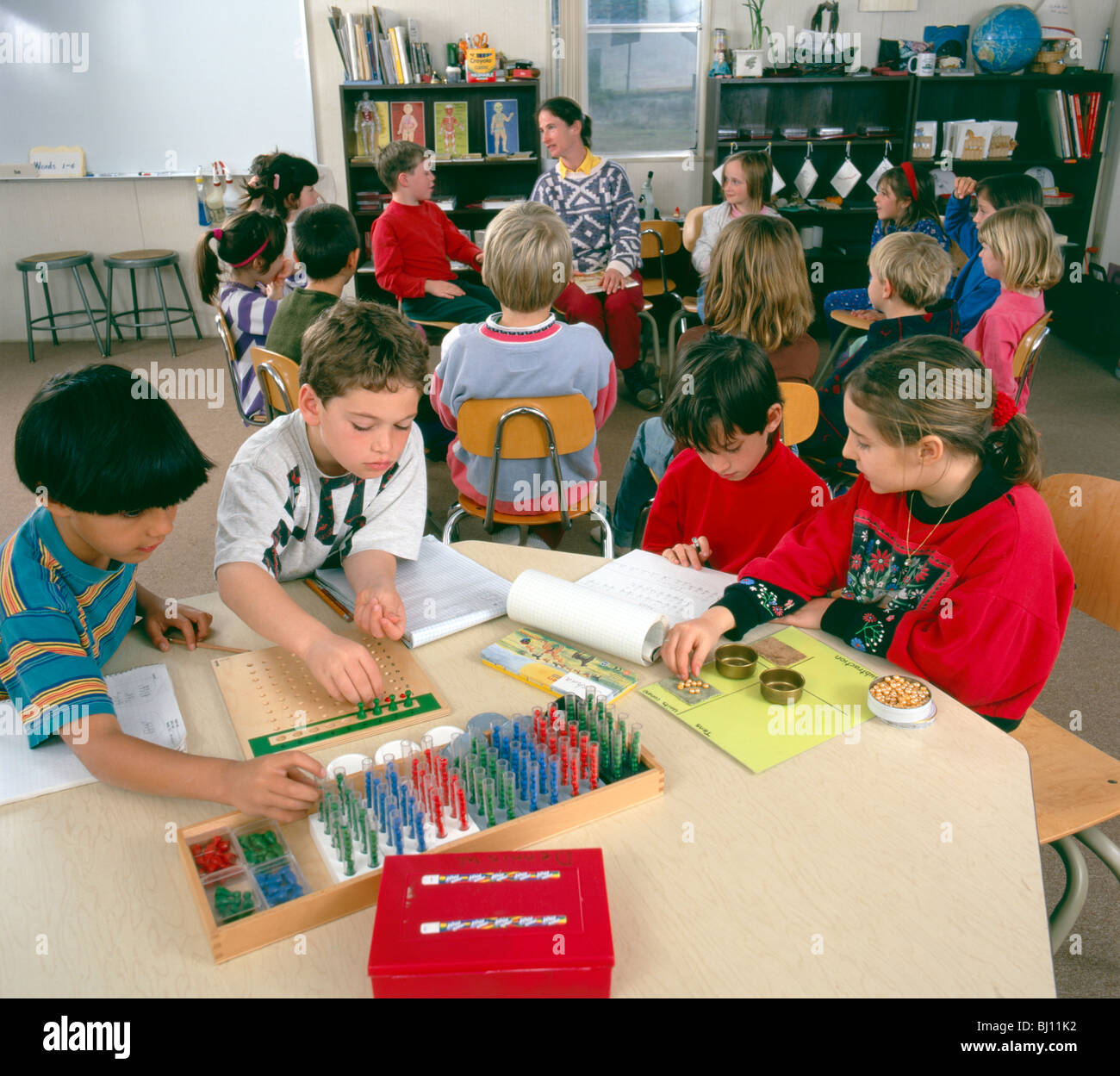 Elementary Students Working Together