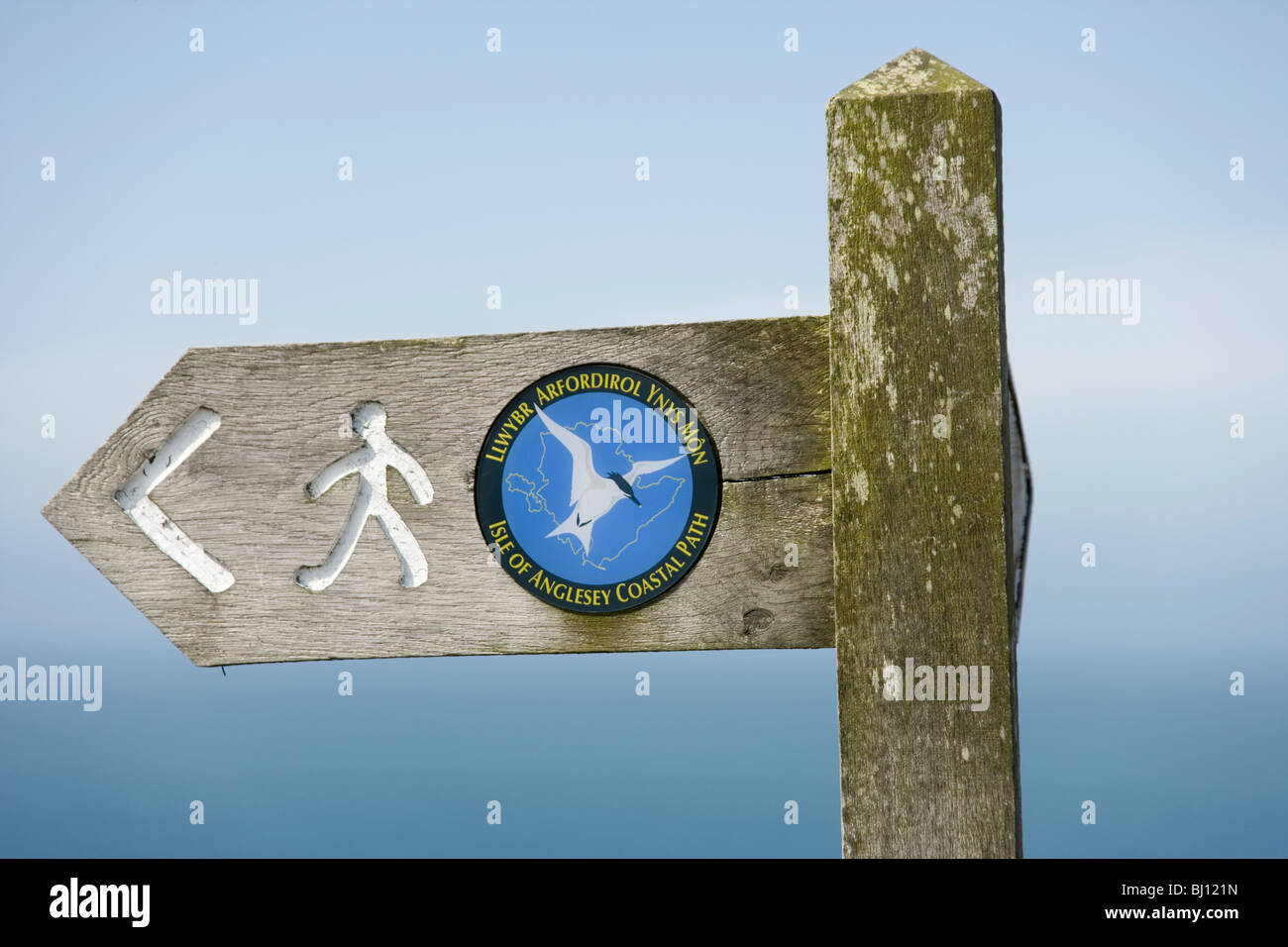 Anglesey coastal path sign hi-res stock photography and images - Alamy