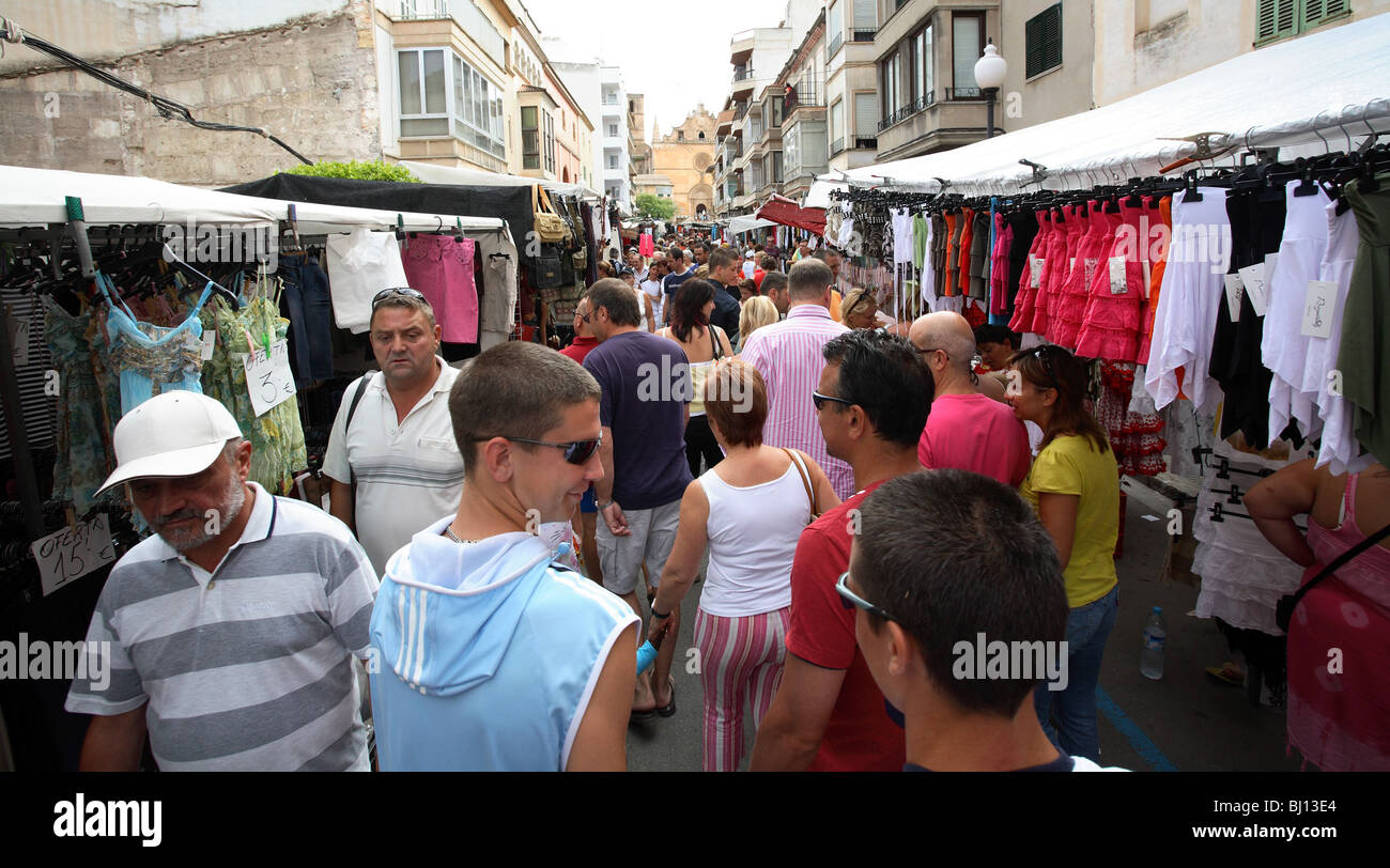 Market day in Felanitx, Majorca, Spain Stock Photo - Alamy