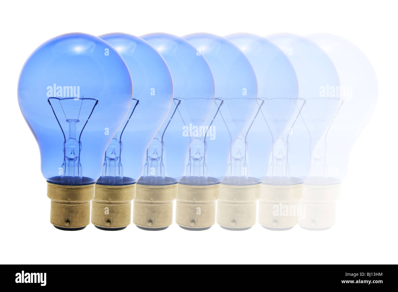 Row of Light Bulbs Stock Photo - Alamy